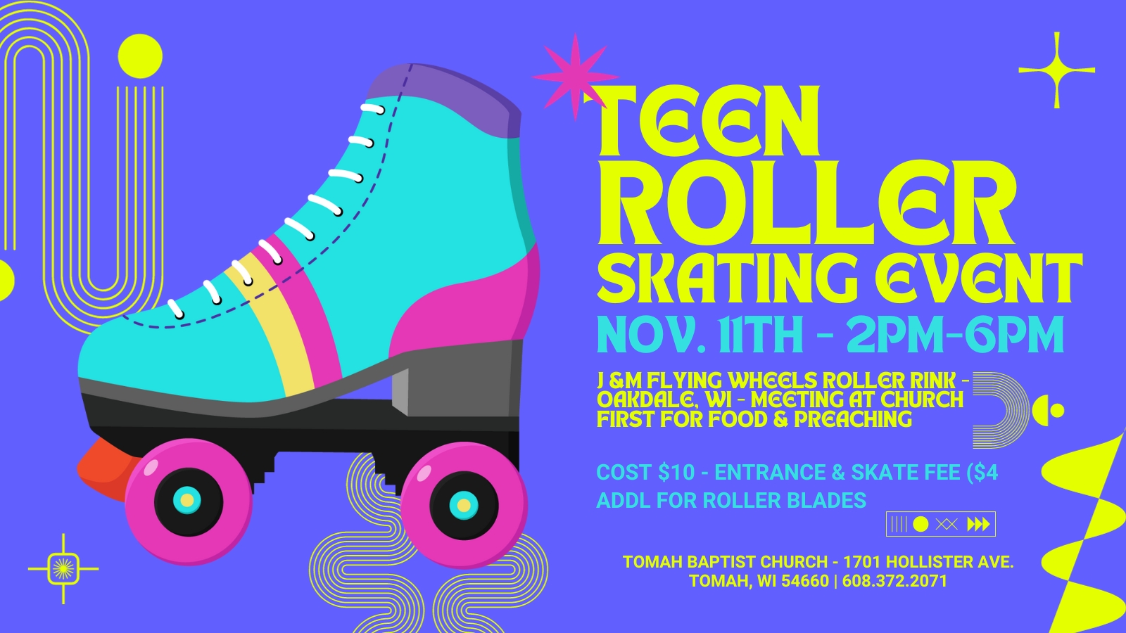Teen Activity – Roller Skating – Tomah Baptist Church